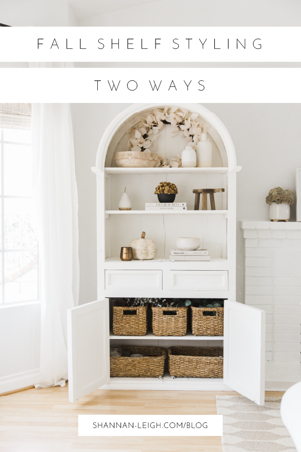 Fall Shelf Styling - Two Ways - Showit Blog